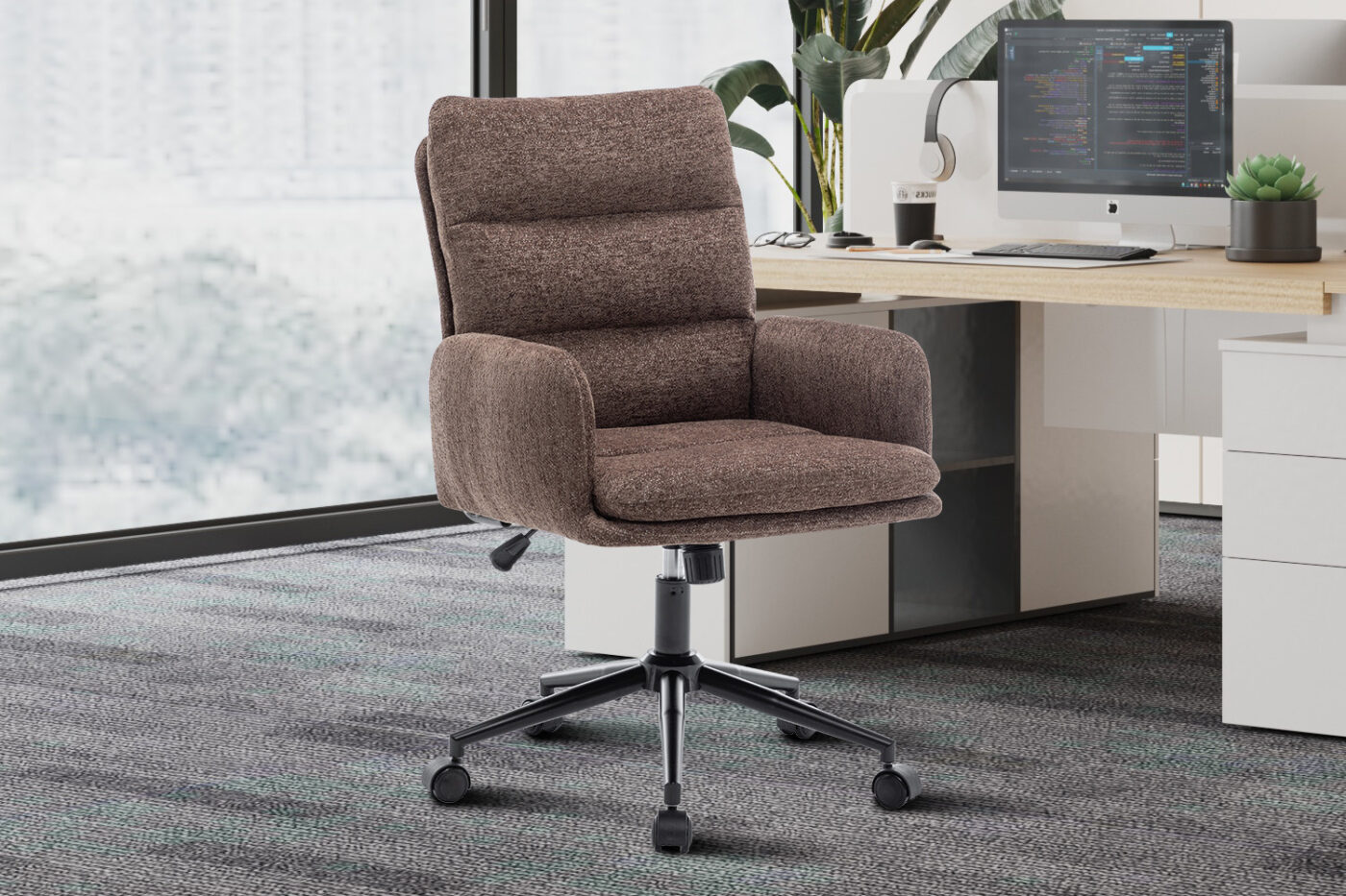 Bureaustoel Aimé Stof Fabb Raven - Meubelen Webwinkel - Koop Meubelen ...